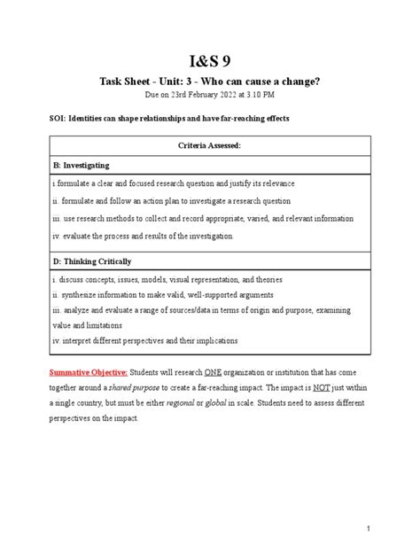 Unit 3 Summative Task Sheet Pdf Pdf