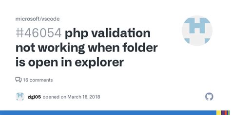 Php Validation Not Working When Folder Is Open In Explorer · Issue