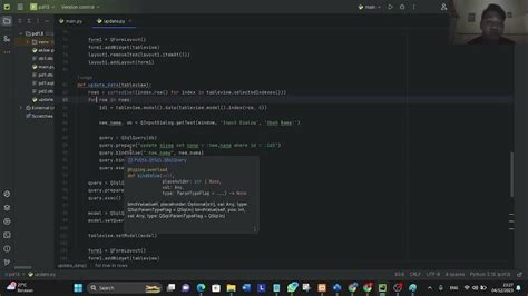 Update Data Di Database Sqlite Dengan Pyqt6 Youtube