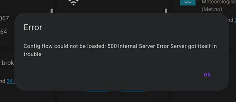 Overkiz By Somfy Local Config Flow Could Not Be Loaded 500 Internal Server Error Server Got