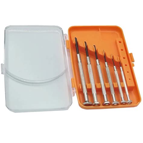6pc Precision Screwdriver Set Mini Flathead And Phillips Screwdriver