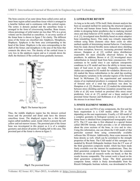 Non Linear 3 D Finite Element Analysis Of The Femur Bone Pdf