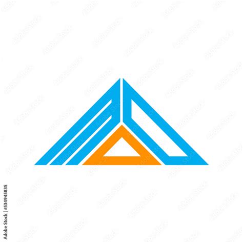 MOD Letter Logo Creative Design With Vector Graphic MOD Simple And Modern Logo In Triangle