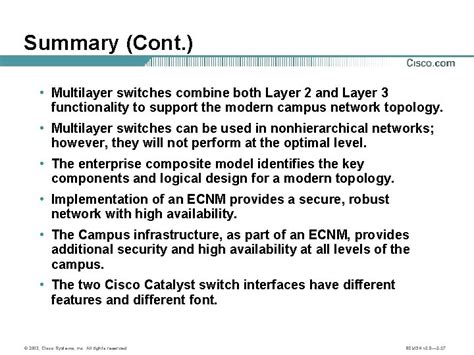 Building Cisco Multilayer Switched Networks BCMSN Introducingv