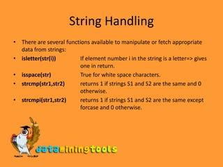 Matlab Procedures And Functions PPTX