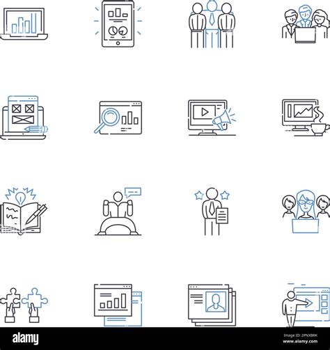 Efficiency And Productivity Line Icons Collection Streamline Optimize