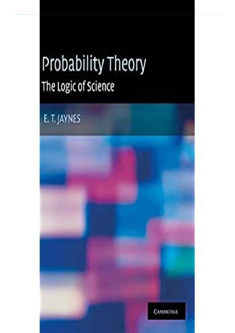PDF Probability Theory The Logic Of Science Full