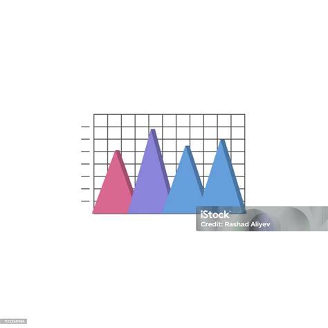 3 차원 가로 막대형 차트 아이콘입니다 컬러 차트와 모바일 개념 및 웹 응용 프로그램에 대 한 다이어그램의 요소입니다 웹사이트 디자인 및 개발 응용 프로그램 개발에 대 한
