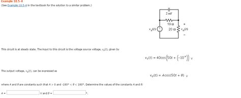 Solved This Circuit Is At Steady State The Input To This Chegg