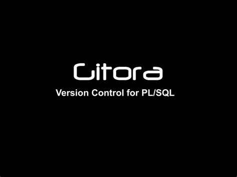 Gitora Version Control For Plsql Pdf