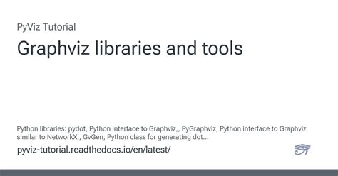 Graphviz Libraries And Tools Pyviz Tutorial 2410