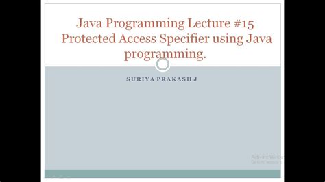 Java Programming Lecture 15 Youtube