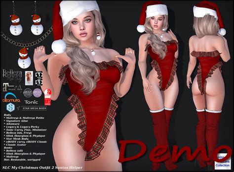 Second Life Marketplace Slc My Christmas Outfit 2 Santas Helper Demo Unpacked