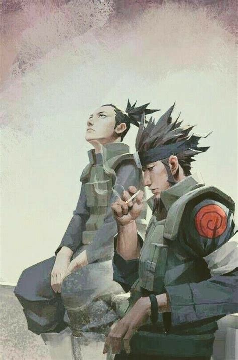 Asuma E Shikamaru Naruto Boruto Manga Anime Fanart Arte Naruto Arte Mang Garotos Anime