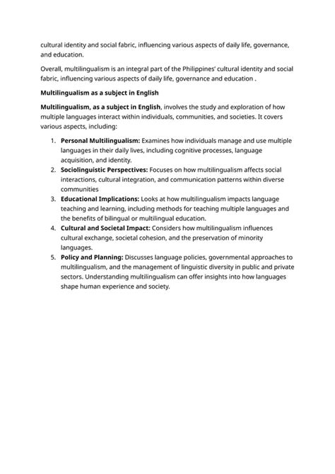 Mc Elt 2 Multilingualism Language Program And Policies For