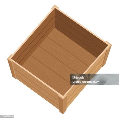 나무 상자 소매 물류 배송 보관 개념 배달 컨테이너 빈 소포 또는 배송 상자는 벡터 그림을 분리합니다 식품 또는 제품용 화물