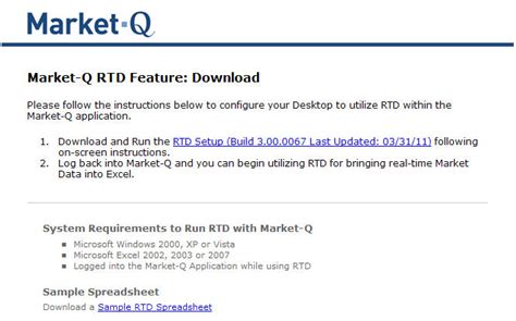 About Rtd Excel Plugin