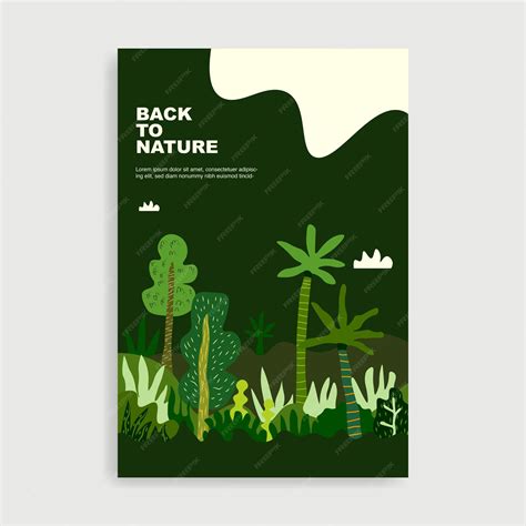 Volver A La Ilustración De Vector De Naturaleza Vector Premium