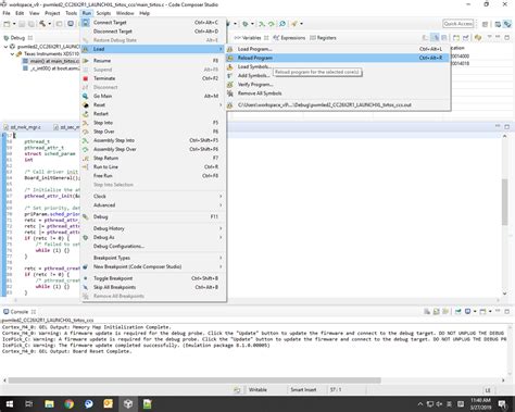 Ccs9 的工具栏没有了run Load Program了吗 C2000™︎ 微控制器论坛 C2000 微控制器 E2e™ 设计支持