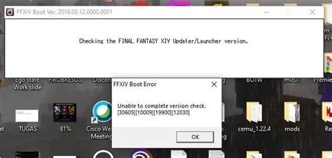 Unable To Complete Version Check Rffxiv