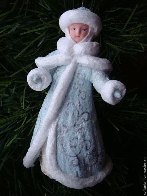 Ватная елочная игрушка Снегурочка купить или заказать в интернет магазине на Ярмарке Мастеров