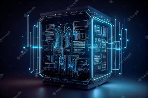Premium Photo Futuristic Data Flow In The Network In The Form Of 3d Lines Generative Ai