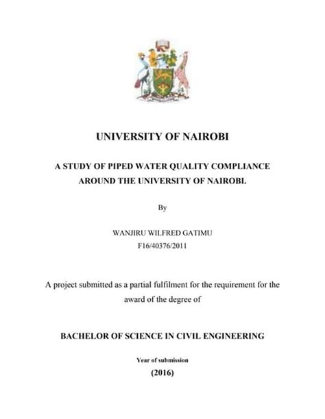 University Of Nairobi Project Pdf