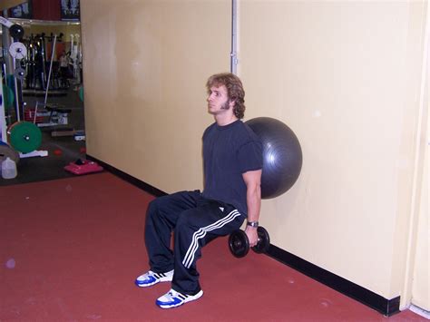 How To Perform The Ball Squat Curl Press Exercise By Dallas Personal