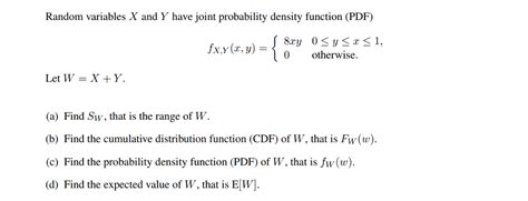 Solved Random Variables X And Y Have Joint Probability Chegg Com