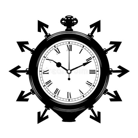Time Management Icon With Arrows Around A Clock Face Symbolizing Fast