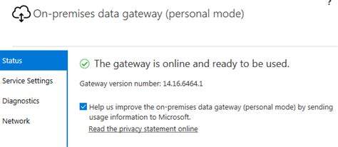 on prem data gateway personal mode issues logg microsoft