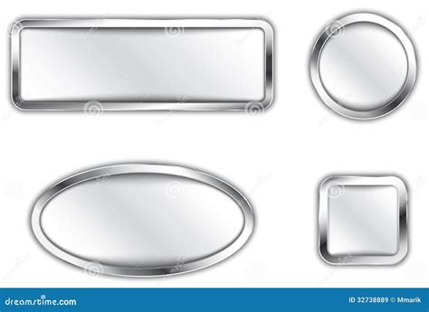 metallic buttons stock vector illustration of metallic 32738889