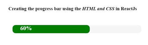 How To Create Progress Bar In Reactjs