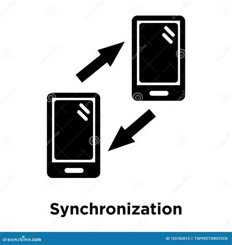 Synchronization Icon Vector Isolated On White Background Logo C Stock Vector Illustration Of