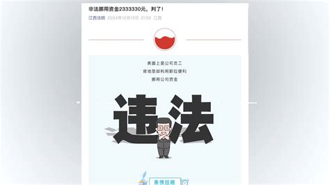 员工非法挪用公司资金2333330元获刑一年二个月 凤凰网视频 凤凰网
