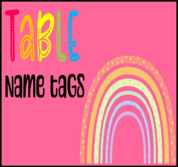 Group Names Table Labels Classroom Organization By The Blooming Classroom
