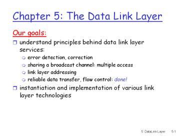 PPT Chapter The Data Link Layer PowerPoint Presentation Free To