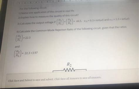solved for the following circuit 1 name one application of