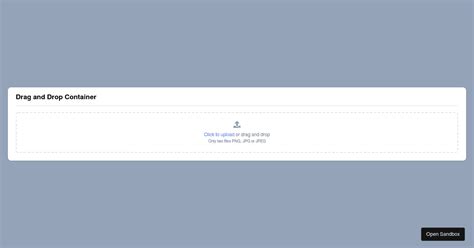 Drag And Drop Files React Js Tailwind Codesandbox