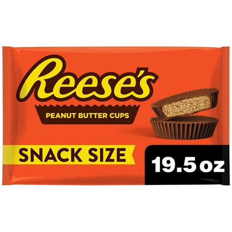 Reeses Milk Chocolate Snack Size Peanut Butter Cups Candy Jumbo Bag