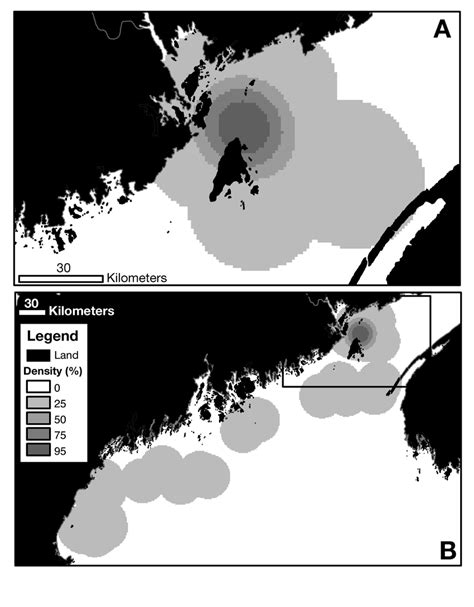 Phocoena Phocoena A August And B September Kernel Density