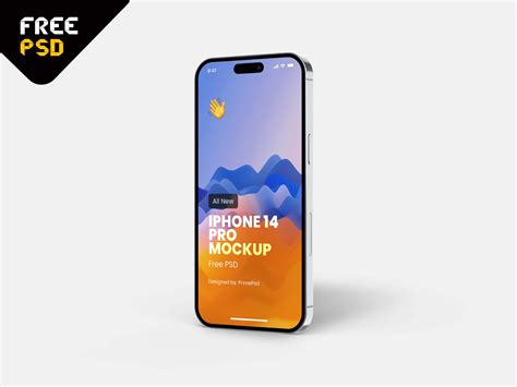 iphone 14 pro perspective mockup free psd primepsd