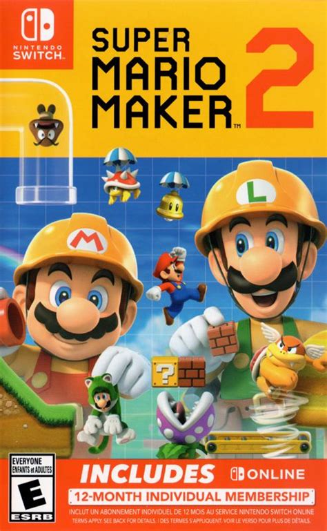 Super Mario Maker 2 Limited Edition 2019 Nintendo Switch Box Cover