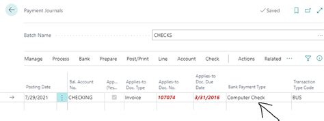 Check Printing In Dynamics 365 Business Central Navisiontech Inc