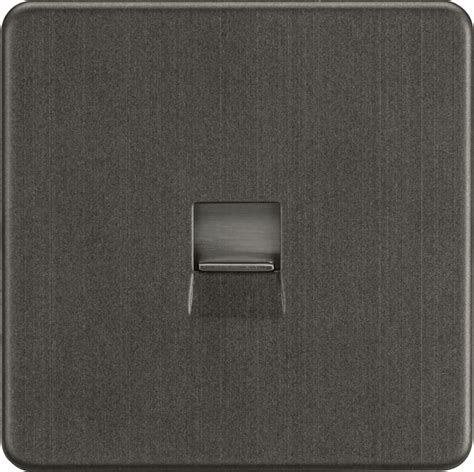 Knightsbridge Screwless Smoked Bronze Telephone Master Socket Switch Socket And Supplies