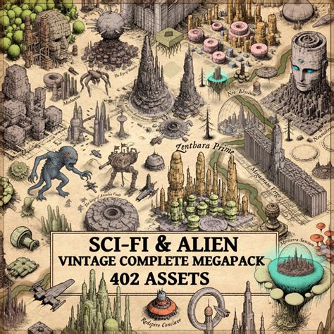 Sci Fi Map Fantasy Map Assets