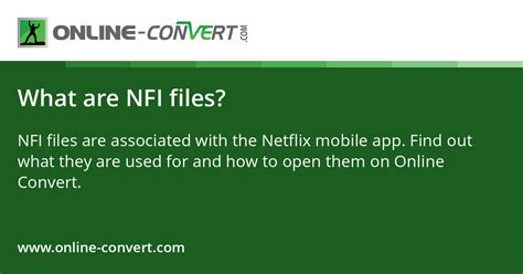 What Are NFI Files
