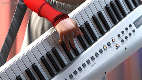 Dark Skin Woman With Roland Ax Edge Keytar Rigged 3d Model 199 Max Free3d