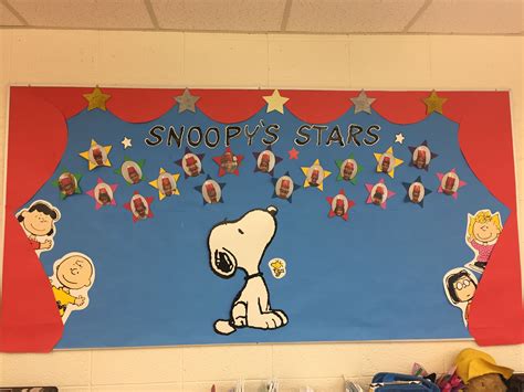 Snoopy Themed Classroom Bulletin Board Snoopys Stars Snoopy