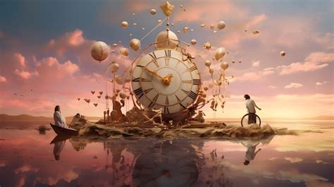 Premium Photo Time Is Passing Concept With 3d Rendering Of A Man And A Clock